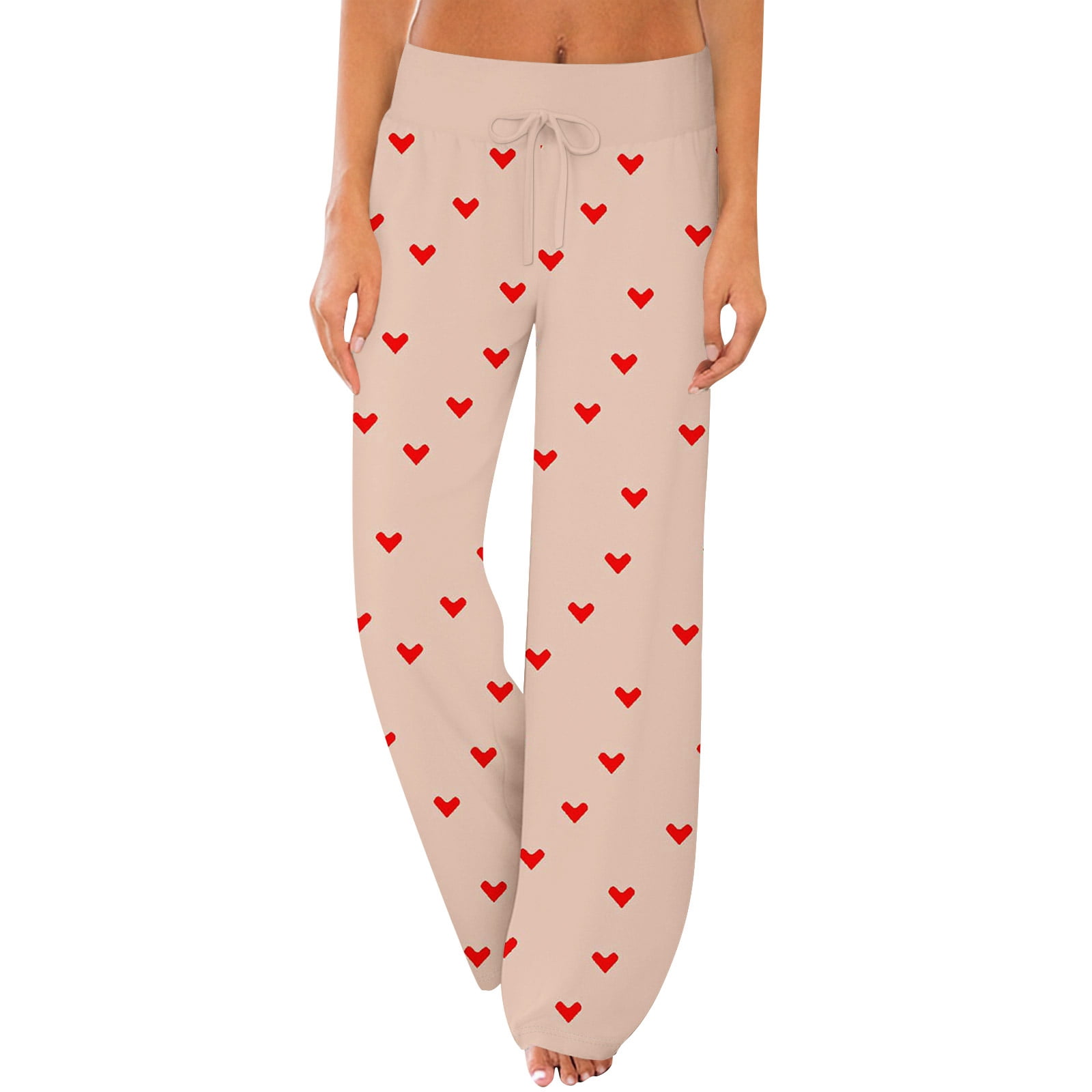 Fgvctg Valentine's Day Pajama Pants Womens Lightweight Wide Leg ...