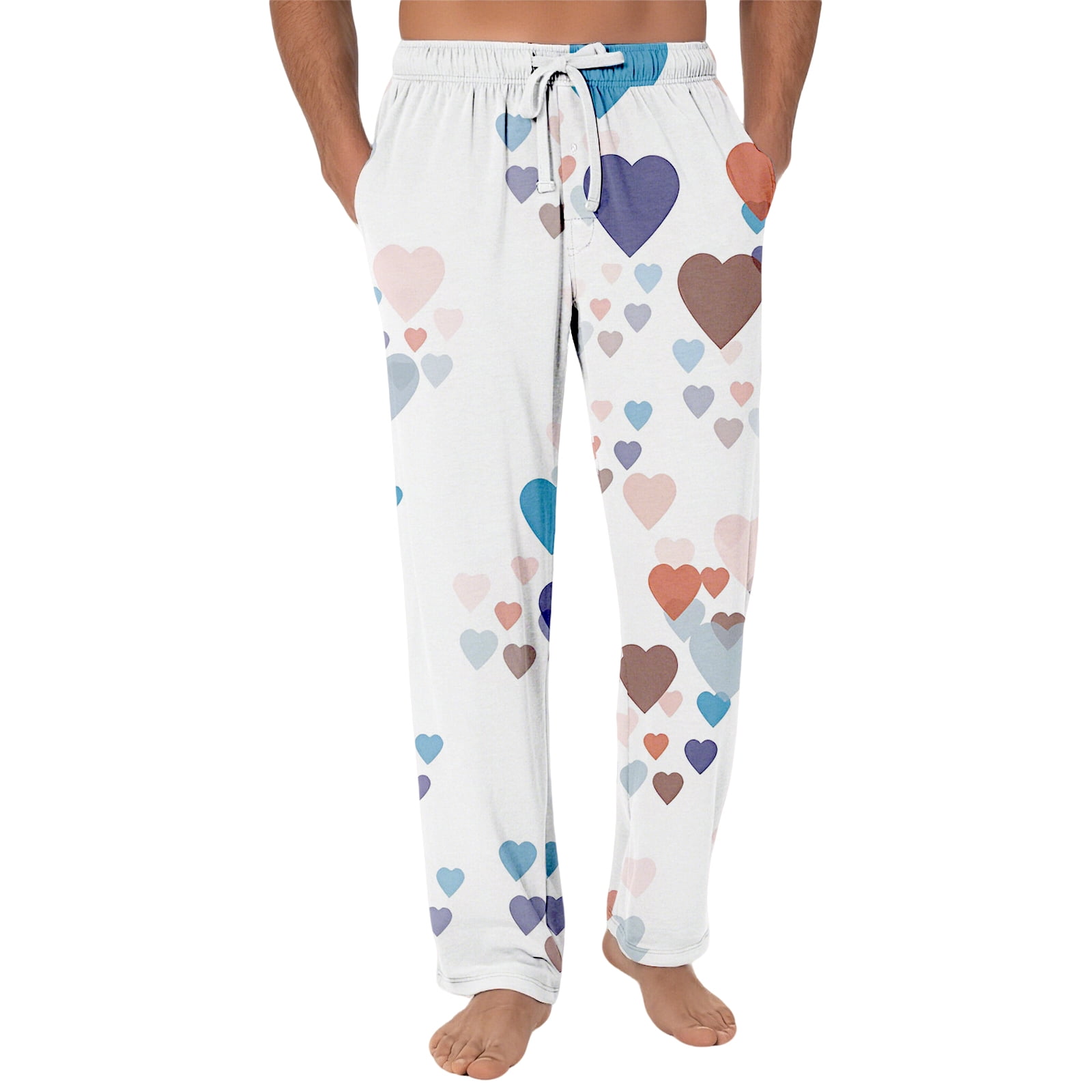 Fgvctg Valentine's Day Plus Size Pajamas for Men Plus Size Wide Leg ...
