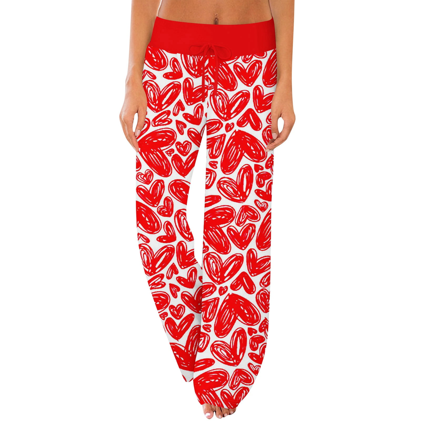 Fgvctg Valentine's Day Womens Pajamas Plus Size Wide Leg Sleepwear ...