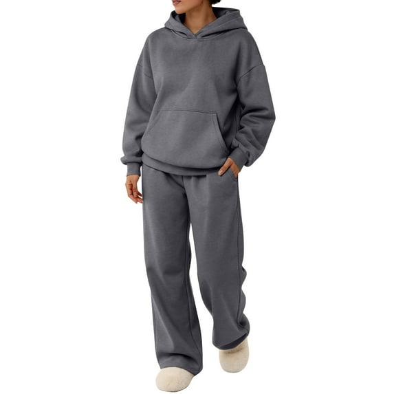 Fgvctg Womens 2 Piece Outfits Spring Lounge Hoodie Casual Soft ...