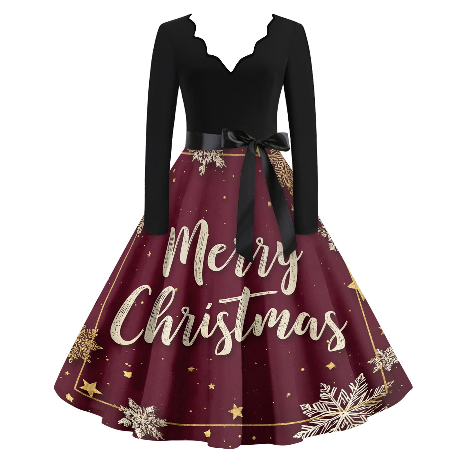 Fgvctg Womens Christmas Cocktail Dresses for Wedding Guest Soft Long ...