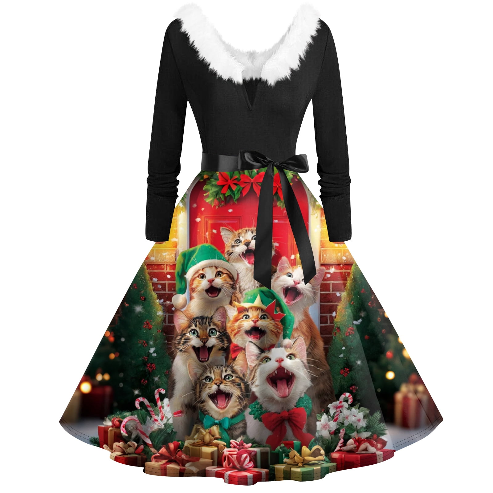 Fgvctg Womens Christmas Dresses for Wedding Guest Prom Cocktail Dress ...