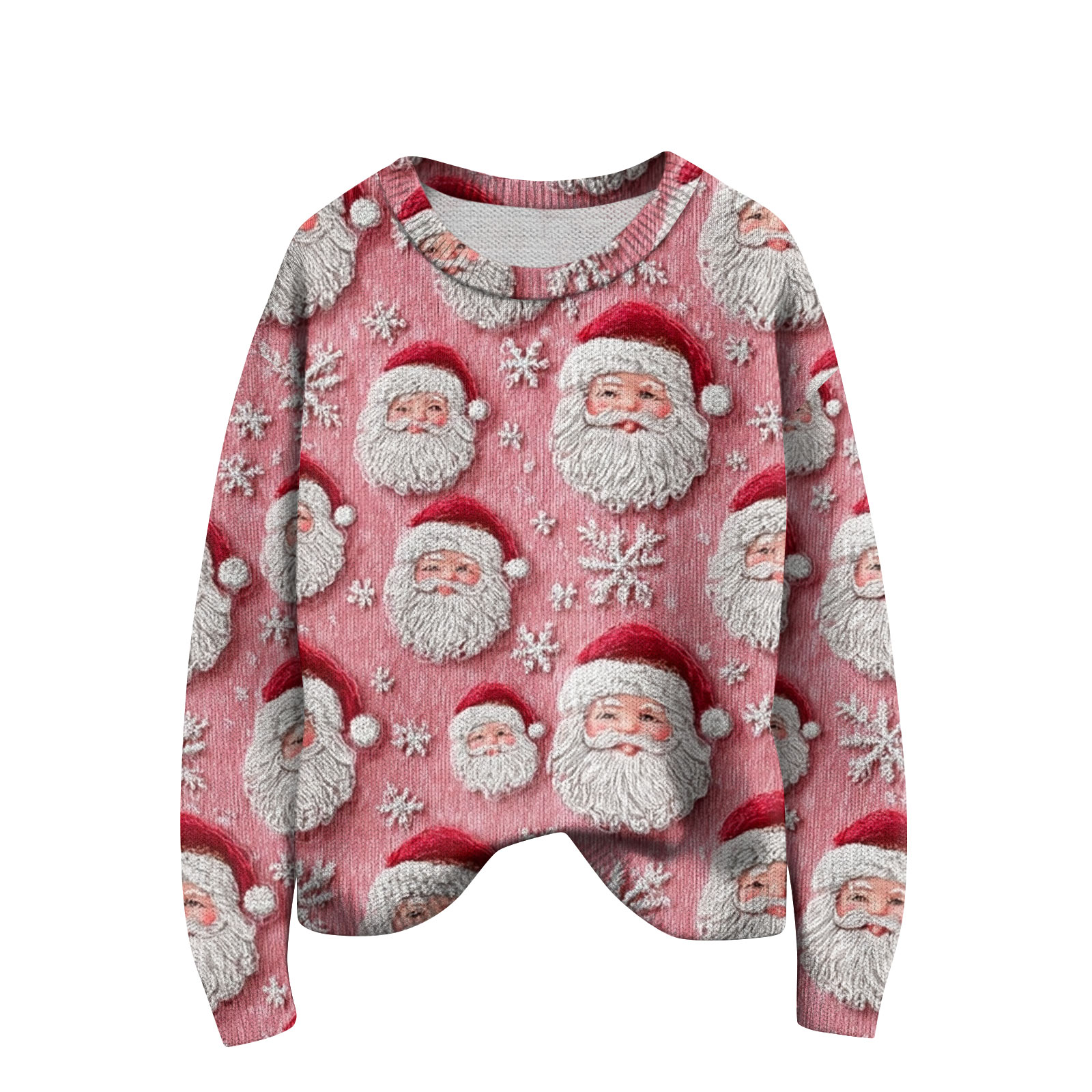 Fgvctg Womens Christmas Sweater Santa Xmax Graphic Sweater Ugly ...
