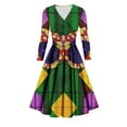 Fgvctg Womens Mardi Gras Dress Party Carnival V Neck Cocktail Dress ...