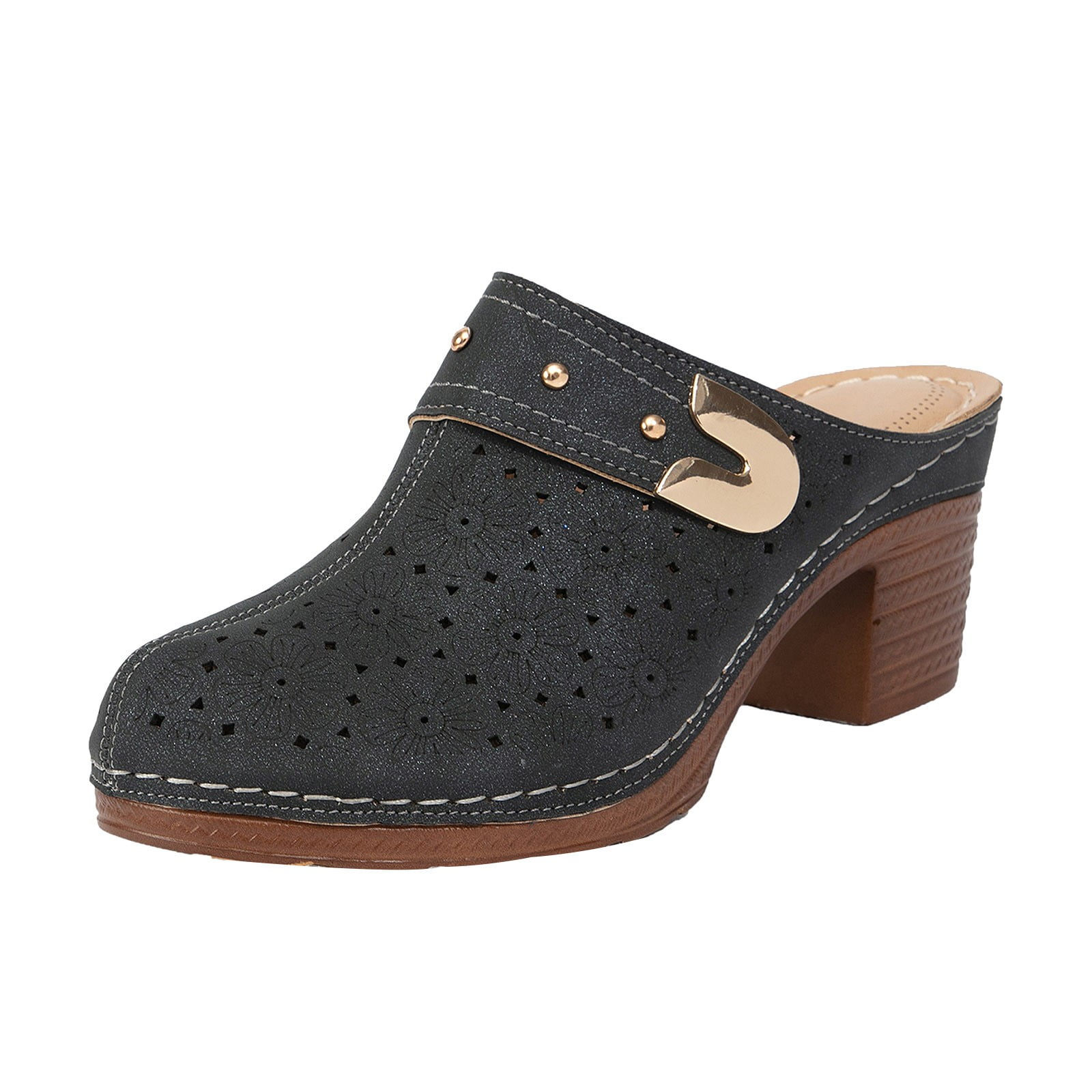 FhgihG Clogs for Women Mules Slip-On: Closed Toe Clog - Comfortable ...