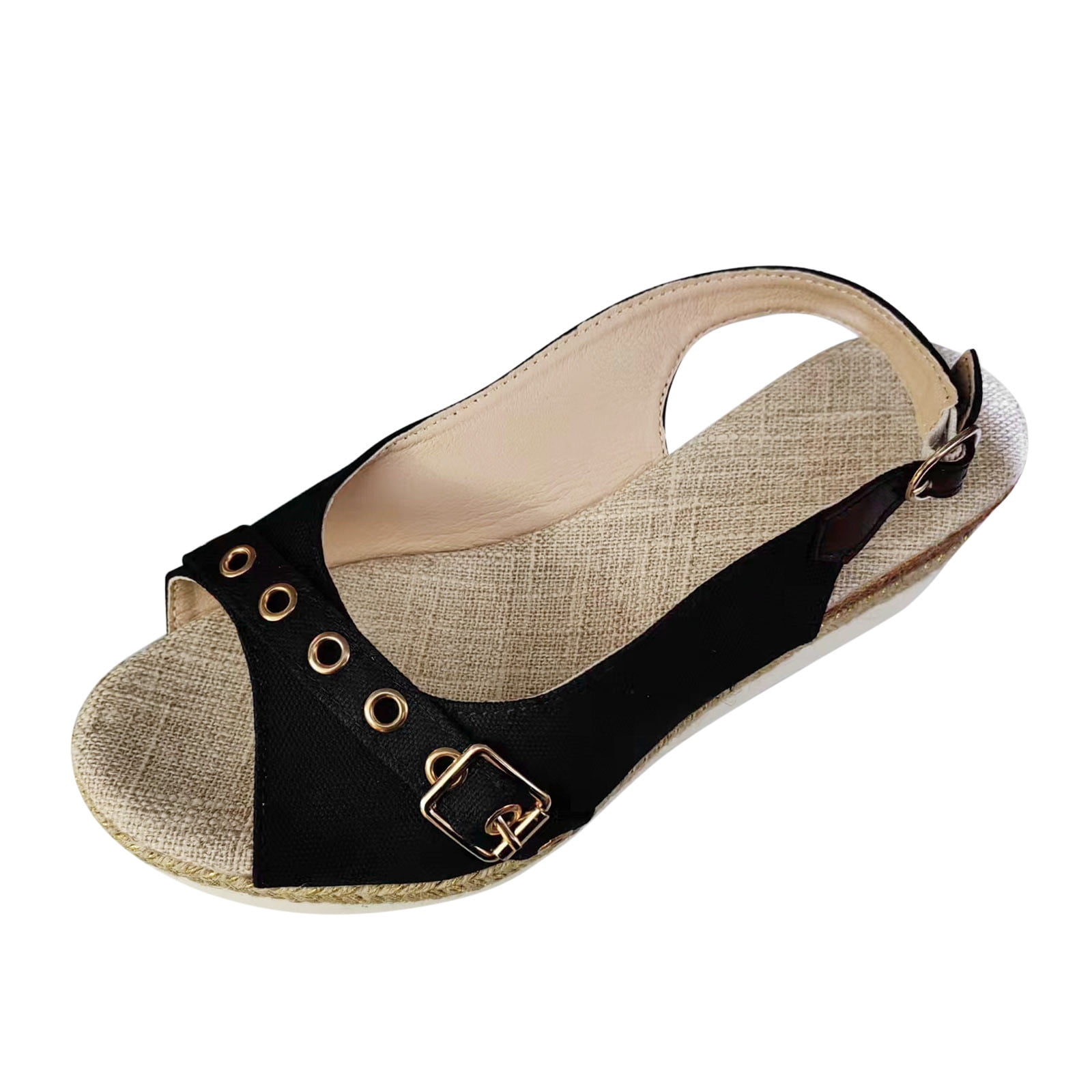 FhgihG Orthotic Wedge Sandals Women Ankle Strap Arch Support Beach ...