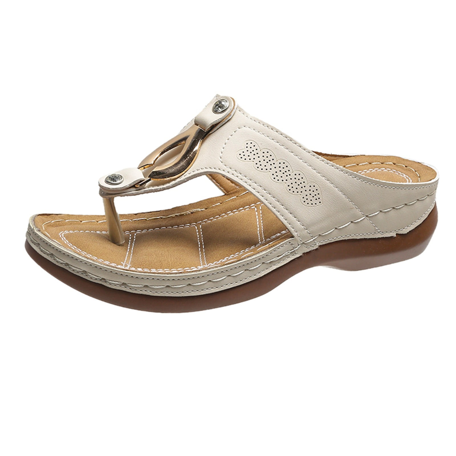 FhgihG Orthotic Wedge Sandals Women Summer 2025 Dressy Flip Flop Shoes ...