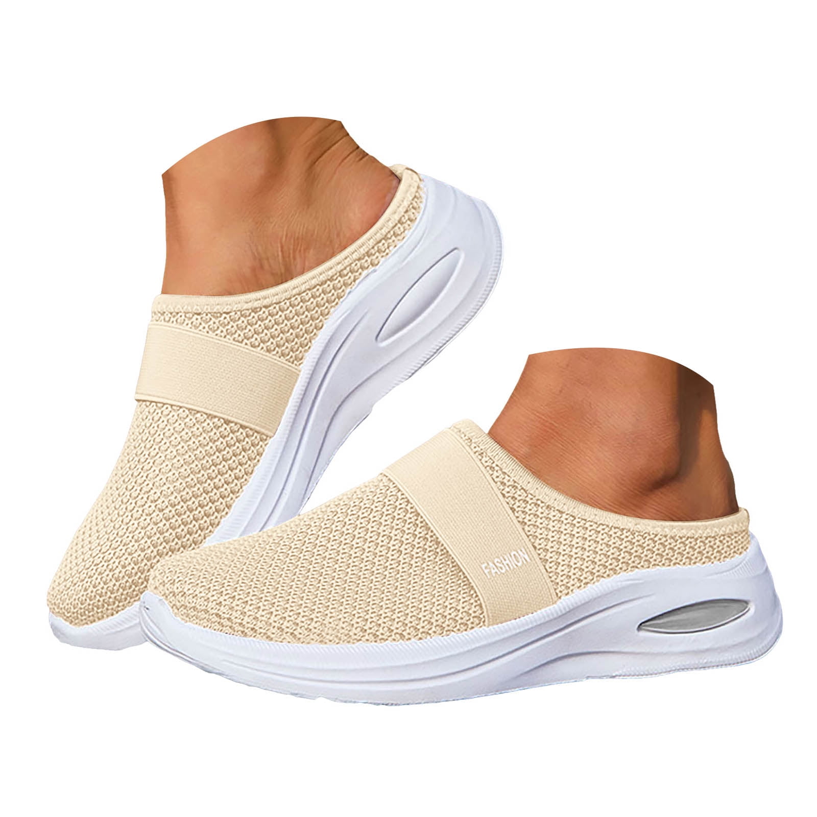 FhgihG Wide Width Clogs Women 2025 Air Cushion Mules Arch Support Slip ...