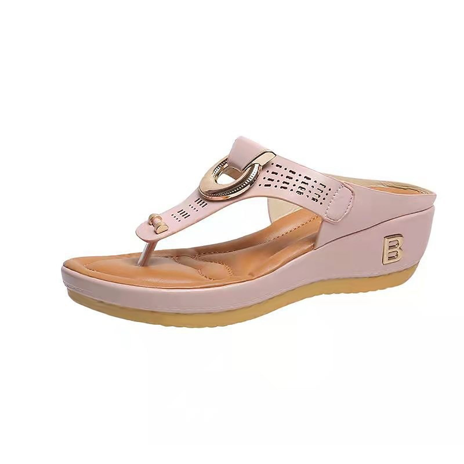 FhgihG Women Shoes Comfortable Thick Sole Soft Wedge Sandals ...