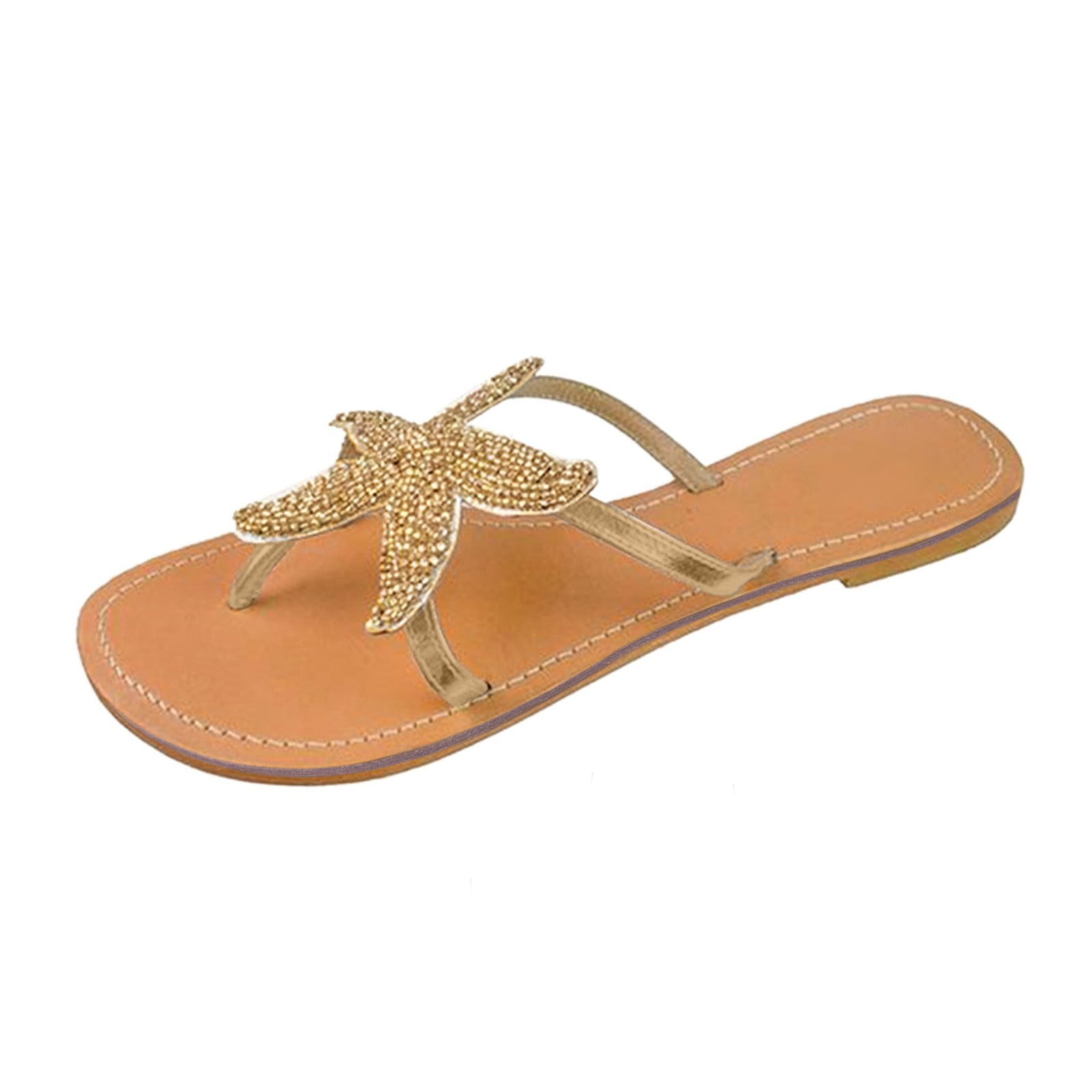 FhgihG Women's Starfish Beach Sandals Clip-Toe Summer Breathable ...