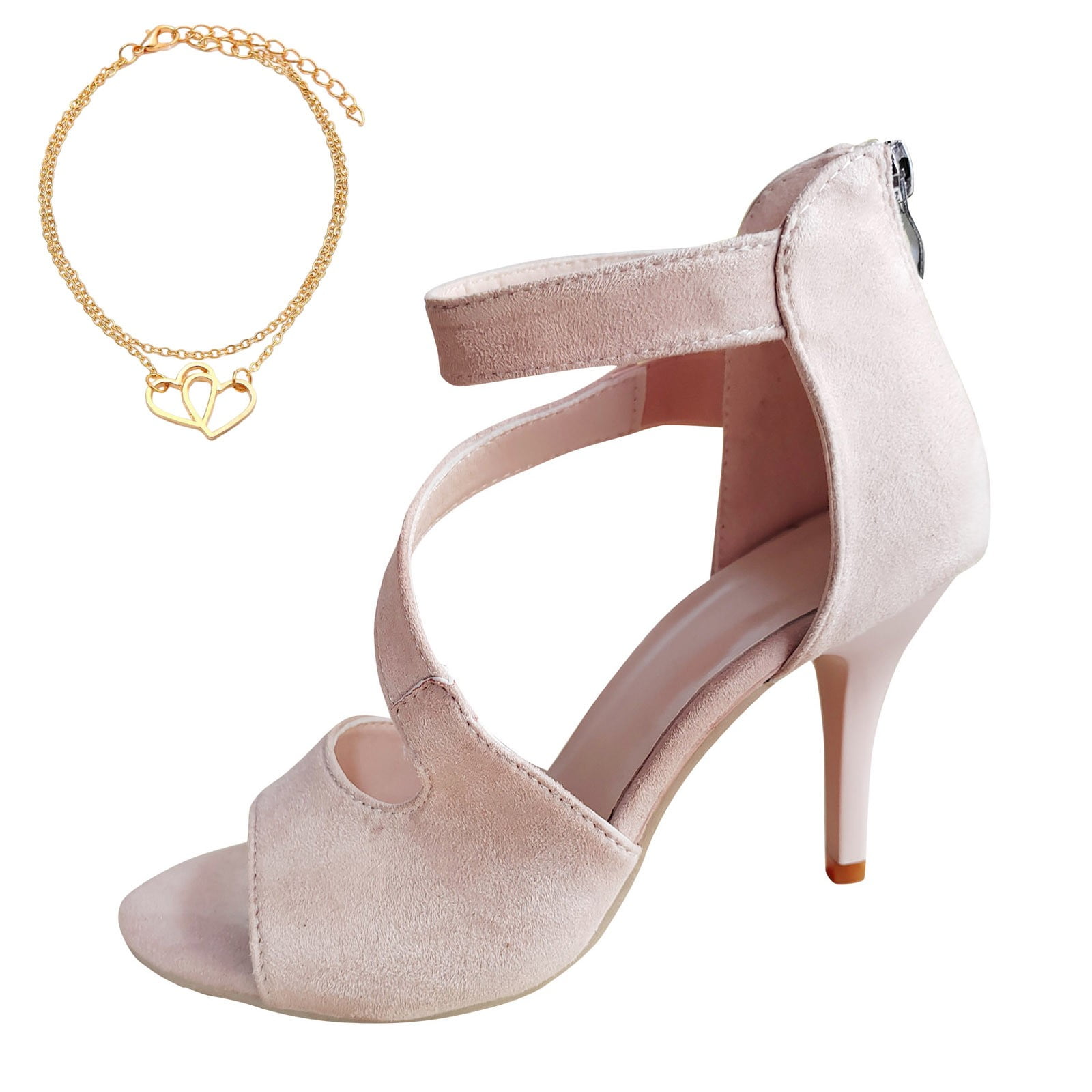 FhgihG Womens Wedge Sandals Women's Summer Fashion Fine Heel Fish Mouth ...