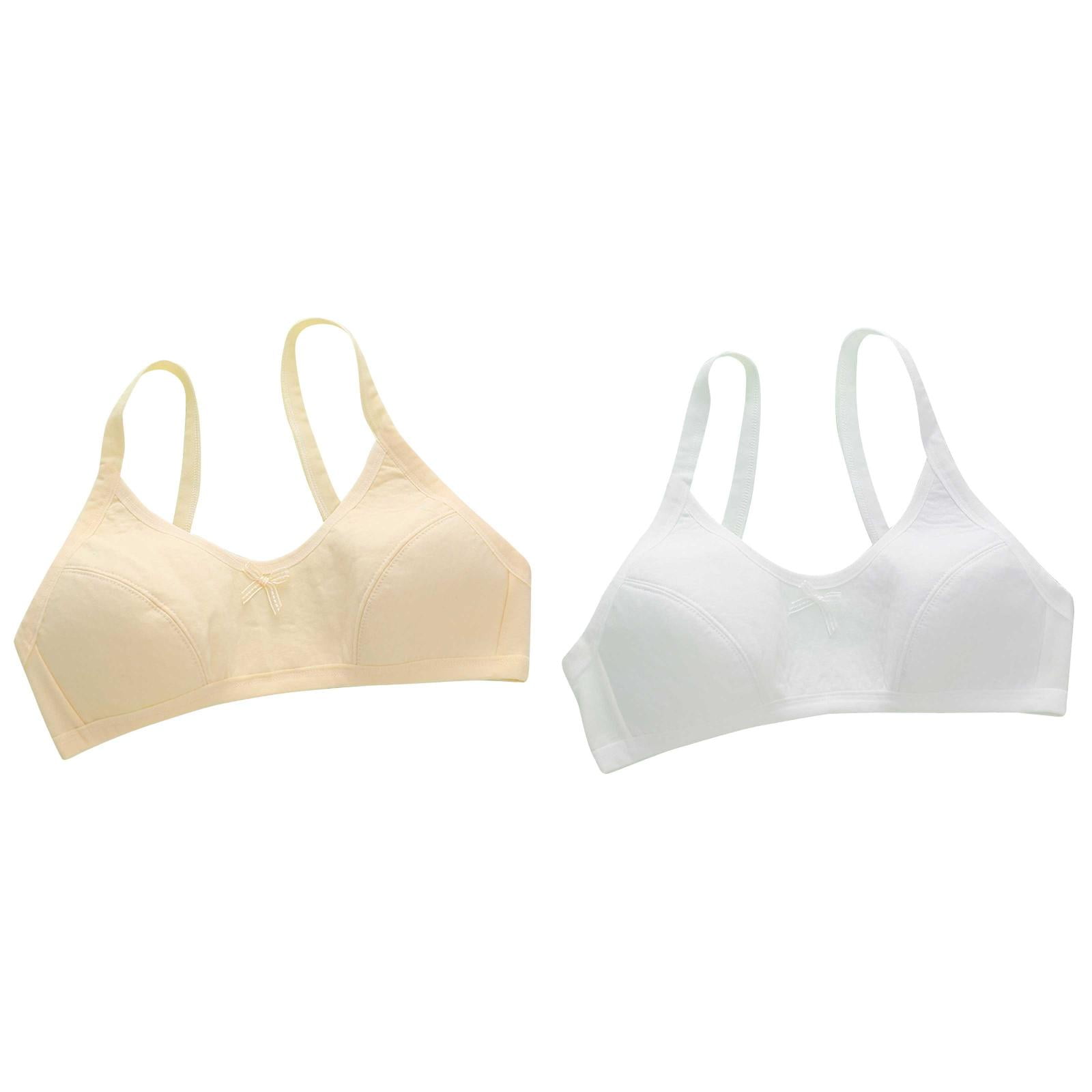 FhsagQ 2 Pack Girl Bras Pack Pushup Kids Girls Underwear Bra Vest ...