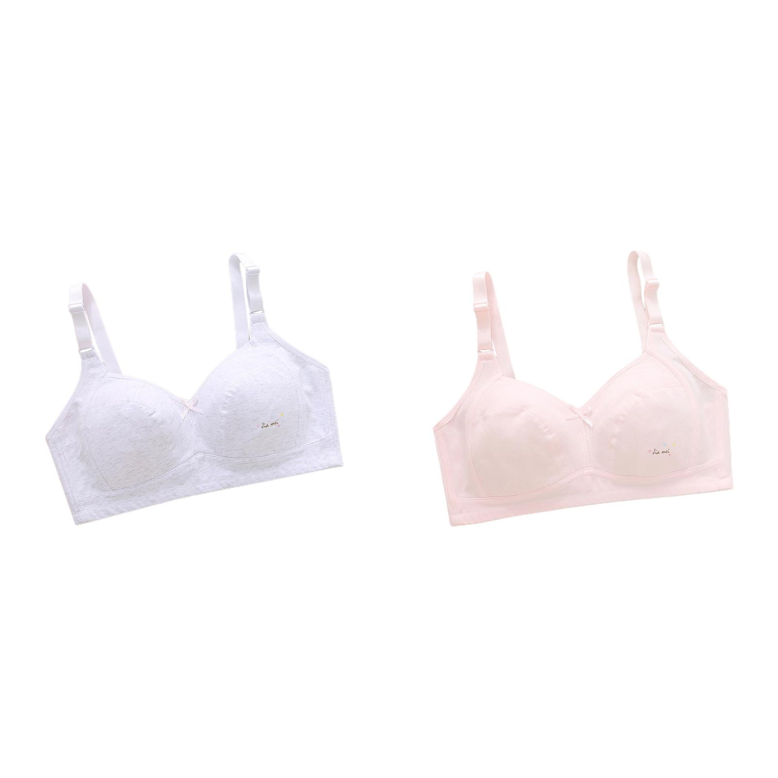 FhsagQ 2 Pack Girl Bras Pack Sports Teen Girls Seamless Training Bras ...