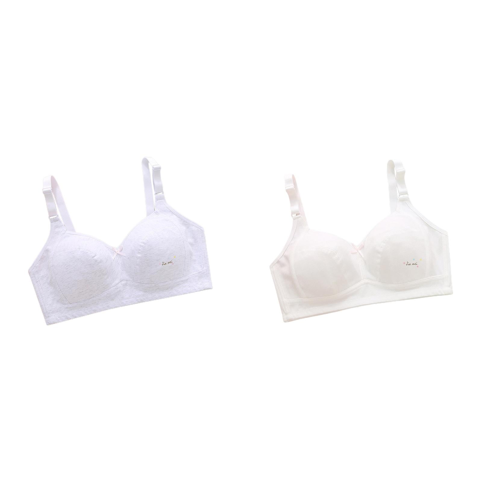 FhsagQ 2 Pack Girl Bras Wireless Pack Teen Girls Seamless Training Bras ...