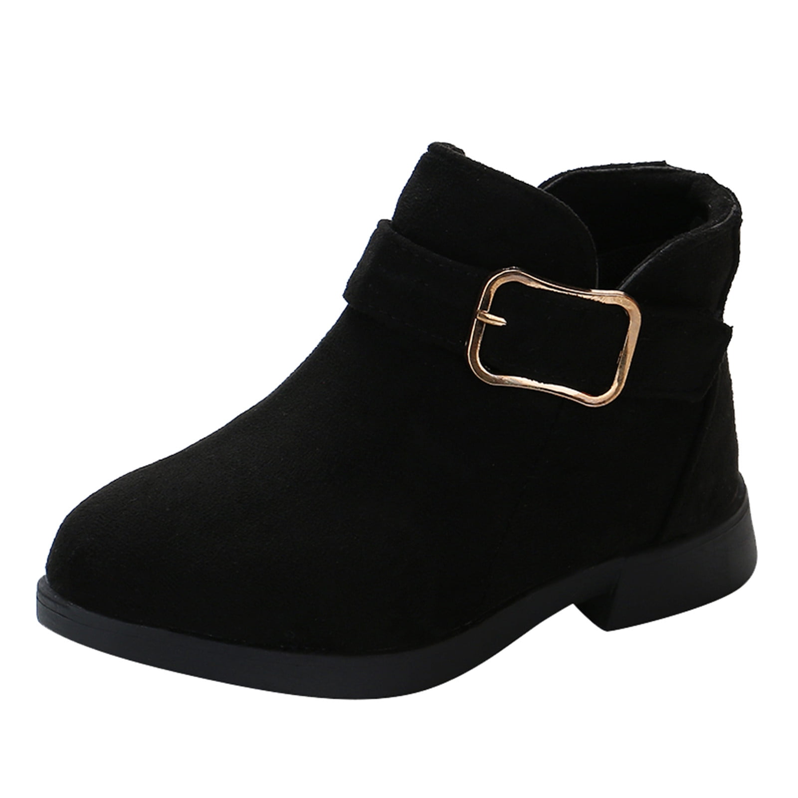 FhsagQ Boots Girls Boots Size 2 Big Kid Girls Shoes Fashion Solid Color ...