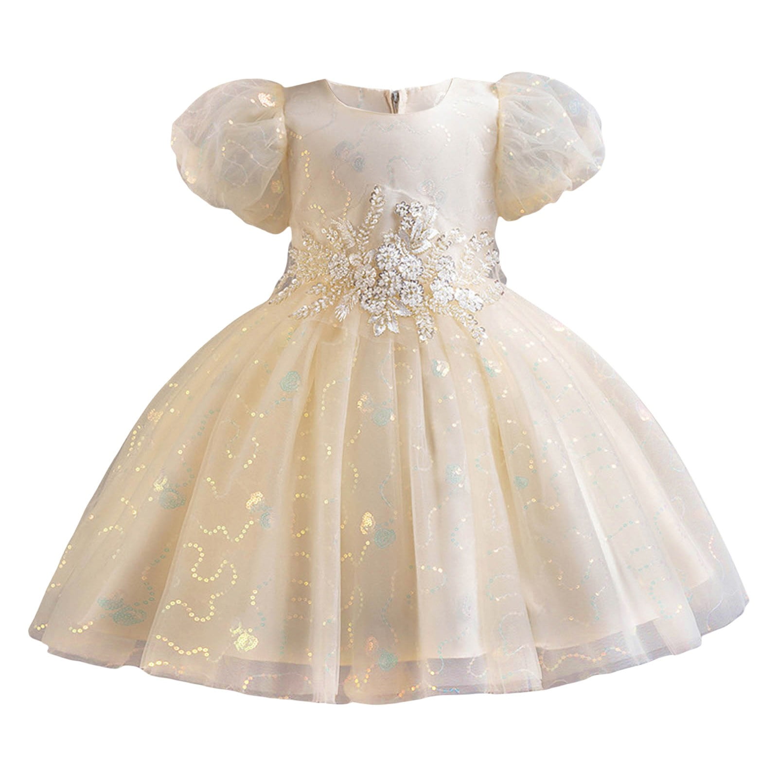 FhsagQ Dress Girls Easter Dresses Size 6X-7 Fancy Dress Children's Mesh ...