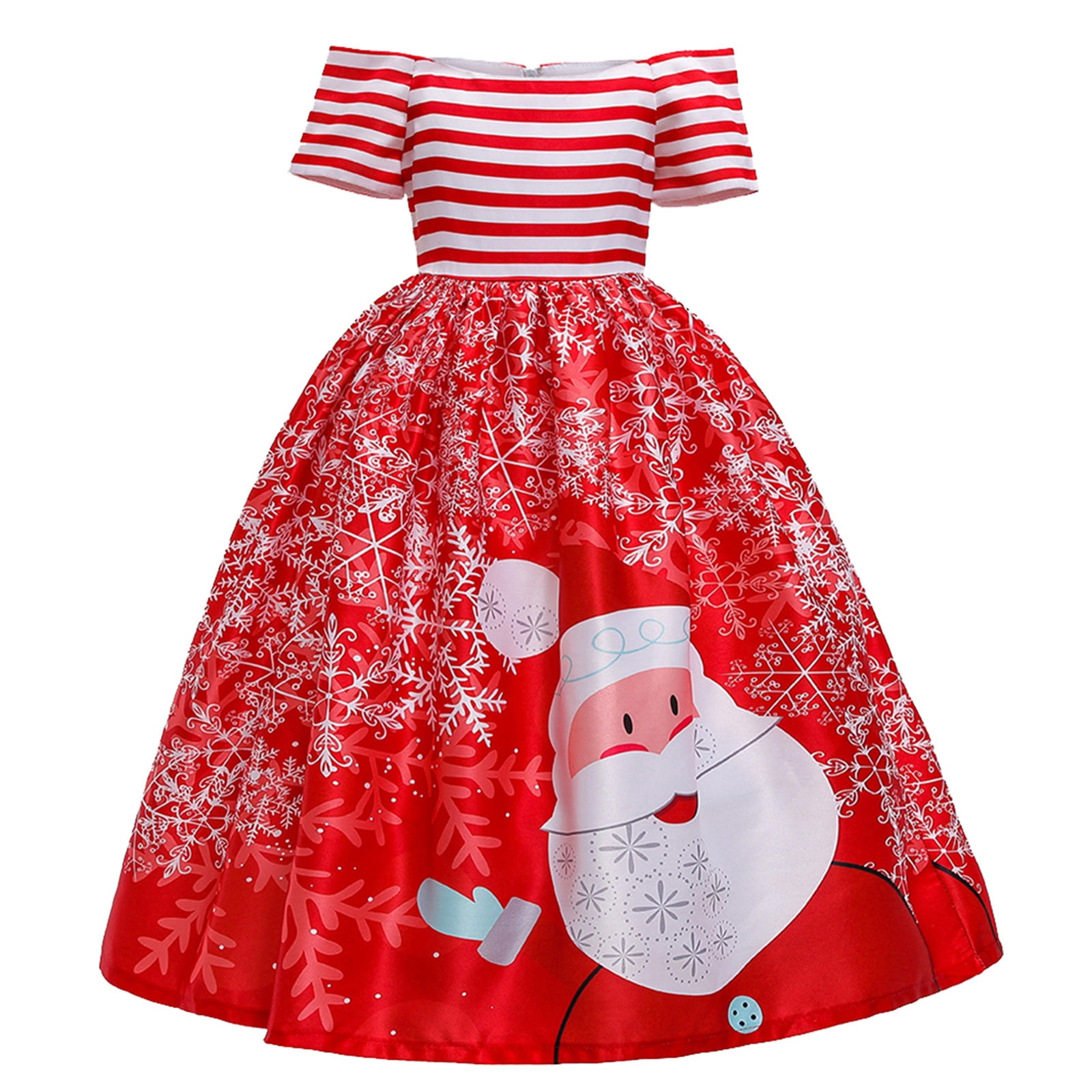 FhsagQ Dresses Girls Christmas Dresses Size 10-12 Floral Kids Child ...