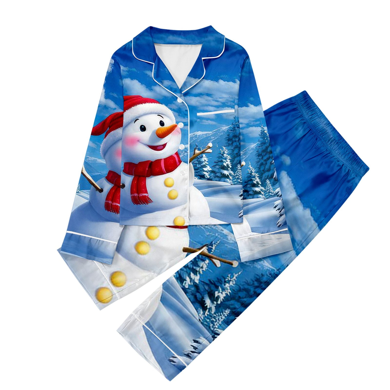 FhsagQ Girls Pajamas Size 10-12 Pants Children's Christmas Print Long ...