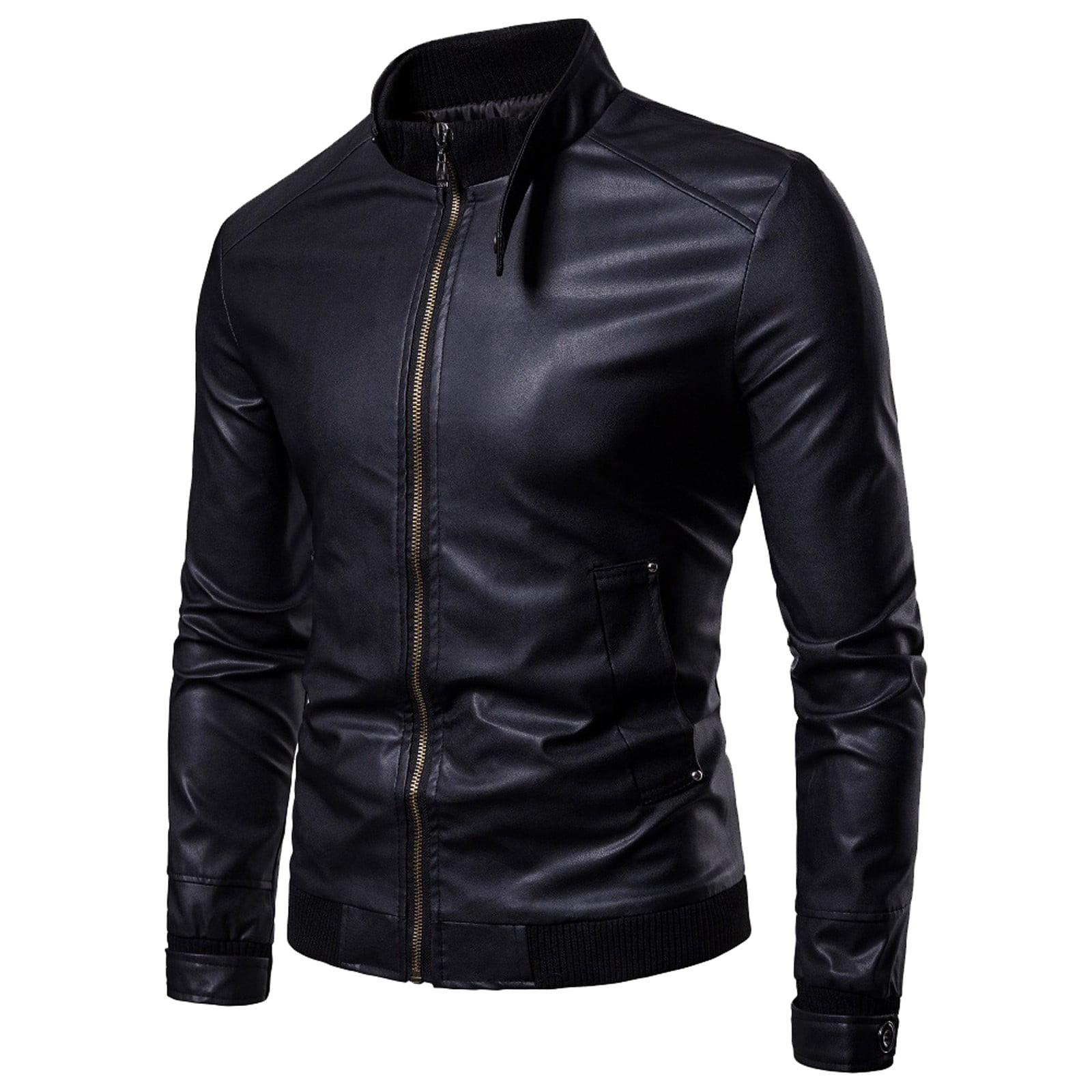 FhsagQ Male Jackets for Mens Fashion Male Autumn and Winter Solid Color ...