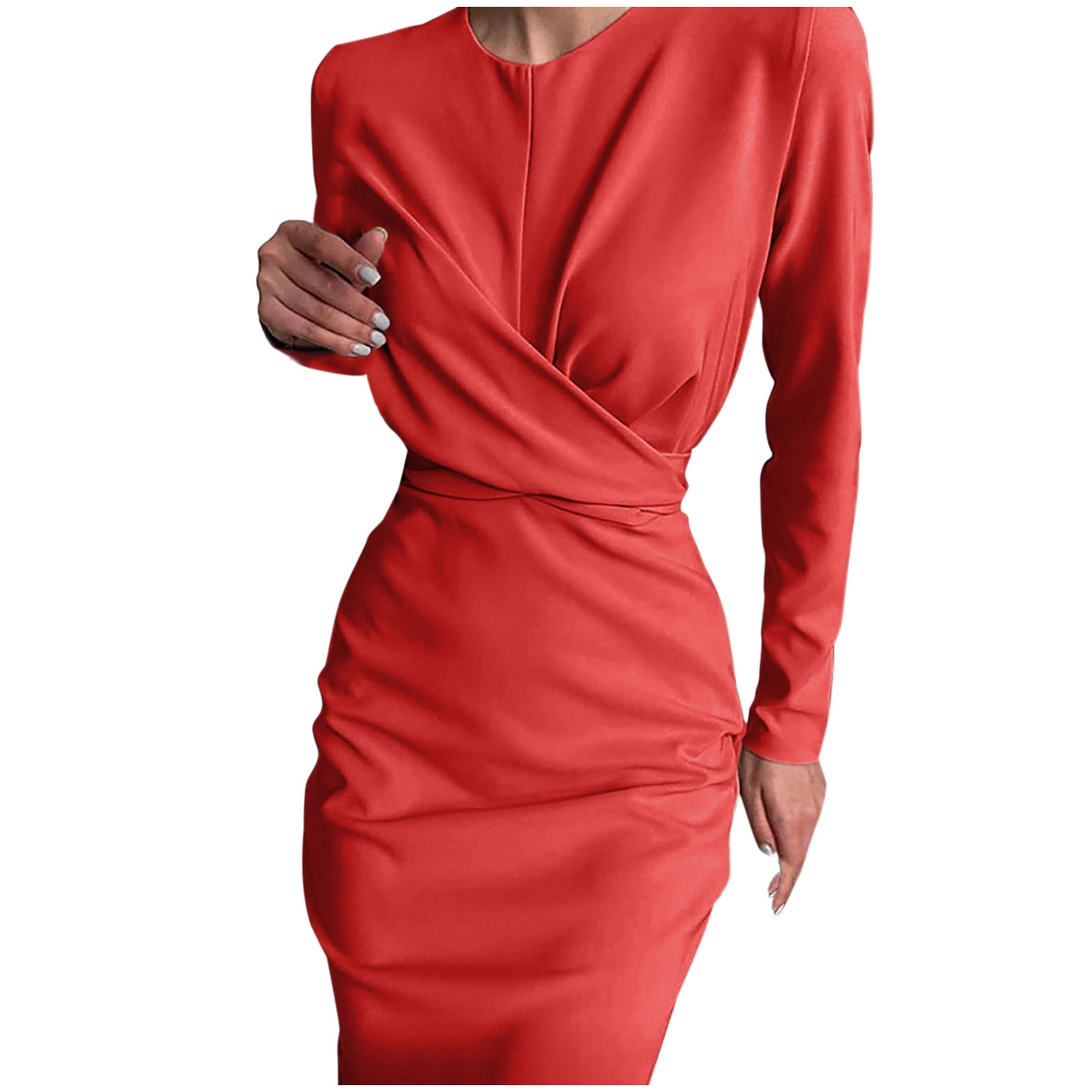 Fhsagq Summer Female Sheer Dresses For Women Sexy Womens Silm Dress Long Sleeve Party Dresses