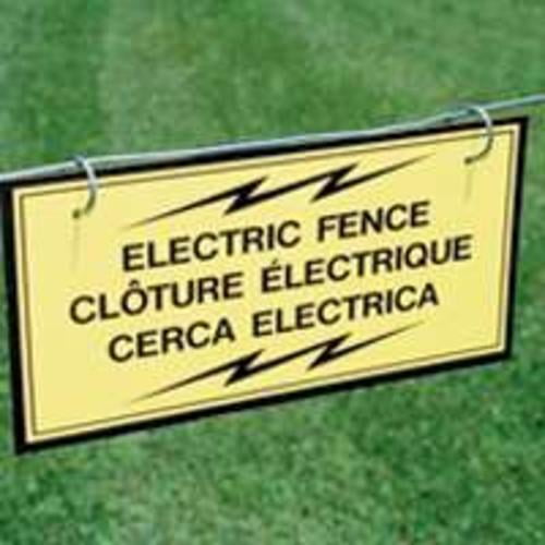 Fi-Shock A-12T Warning Sign, Electric Fence, 4 in W X 8 in L - Walmart.com