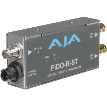 FiDO-R-ST Single Channel Optical Fiber ST to SDI Converter with Dual ...