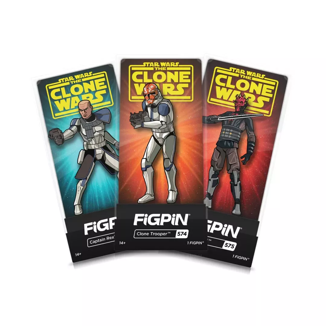 FiGPiN Clone Wars Darth Maul, Clone Trooper, Captain Rex Bundle ...