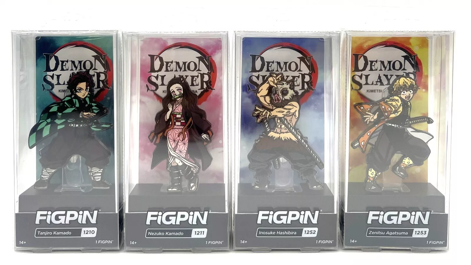 FiGPiN Demon Slayer Nezuko 1211 Tanjiro 1210 Zenitsu 1253 Inosuke 1252 ...