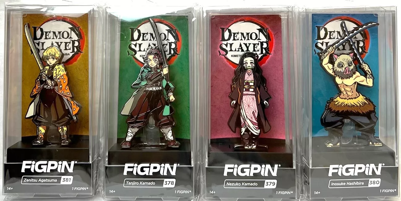 FiGPiN Demon Slayer Nezuko #379 Tanjiro #378 Zenitsu #381 Inosuke #380 Set of 4 - Walmart.com