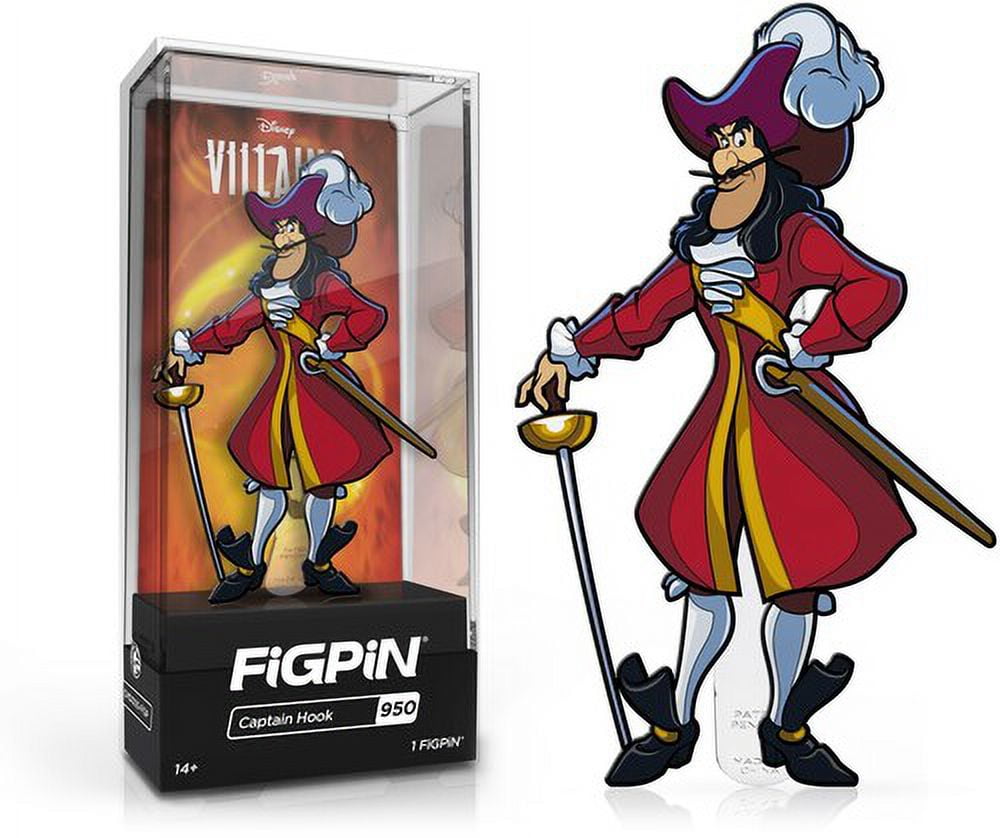 FiGPiN Disney Villains - Peter Pan - Captain Hook Enamel Pin #950 ...