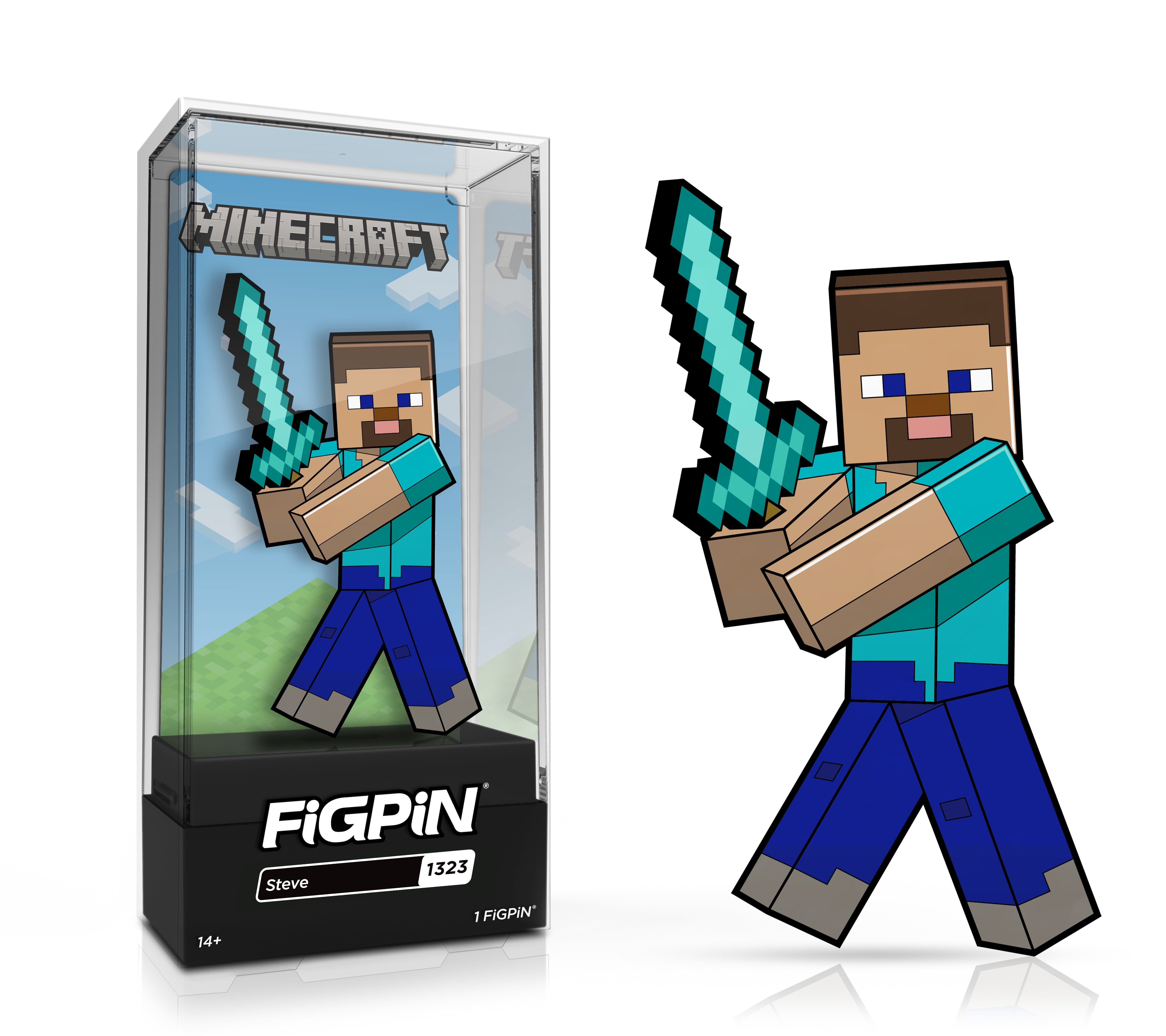 FiGPiN Minecraft Steve Collectible Enamel Pin (1323) - Walmart.com