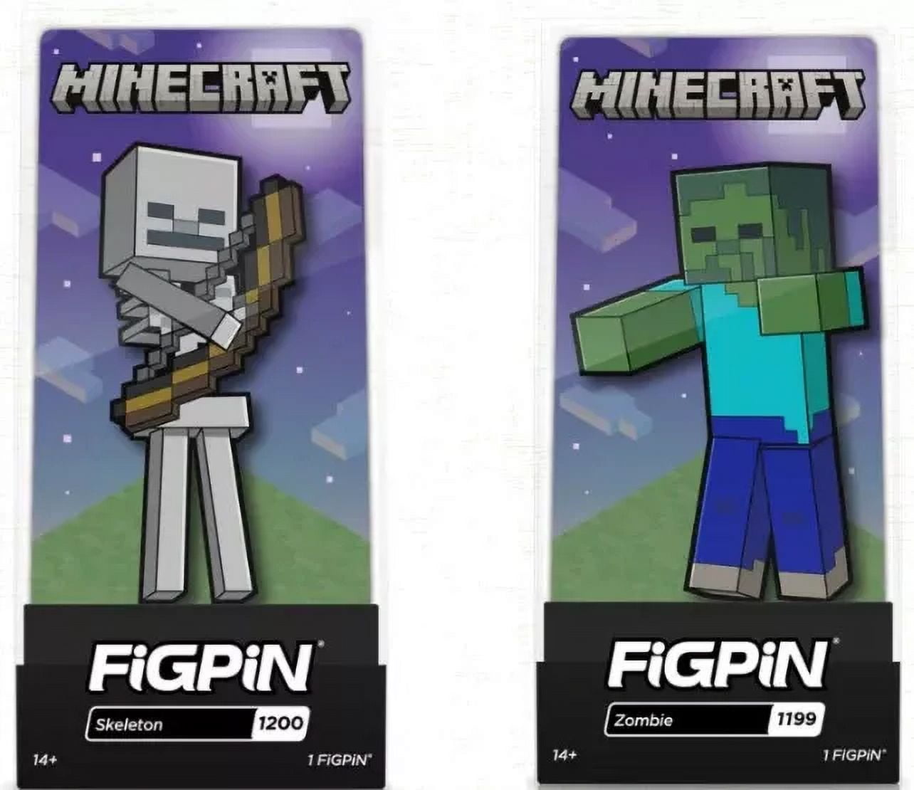 FiGPiN Minecraft Zombie + FiGPiN Minecraft Skeleton - Walmart.com