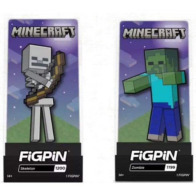 FiGPiN Minecraft Zombie + FiGPiN Minecraft Skeleton - Walmart.com