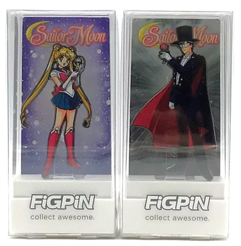 FiGPiN Sailor Moon Tuxedo Mask #1302 & Sailor Moon #1301 Collectible ...