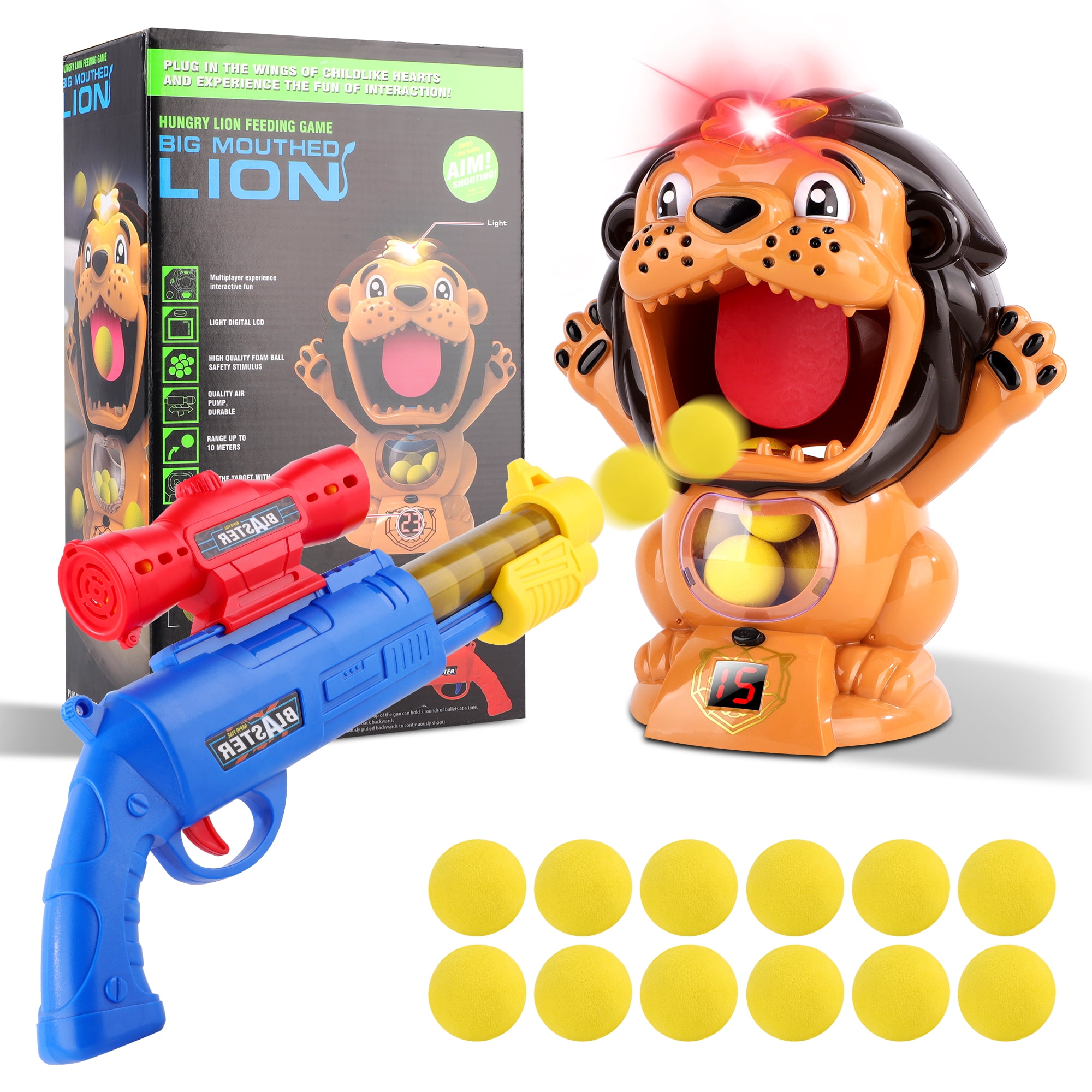 FiGoal Hungry Feeding Game (Lion) Toy Guns Shooting Games with ...