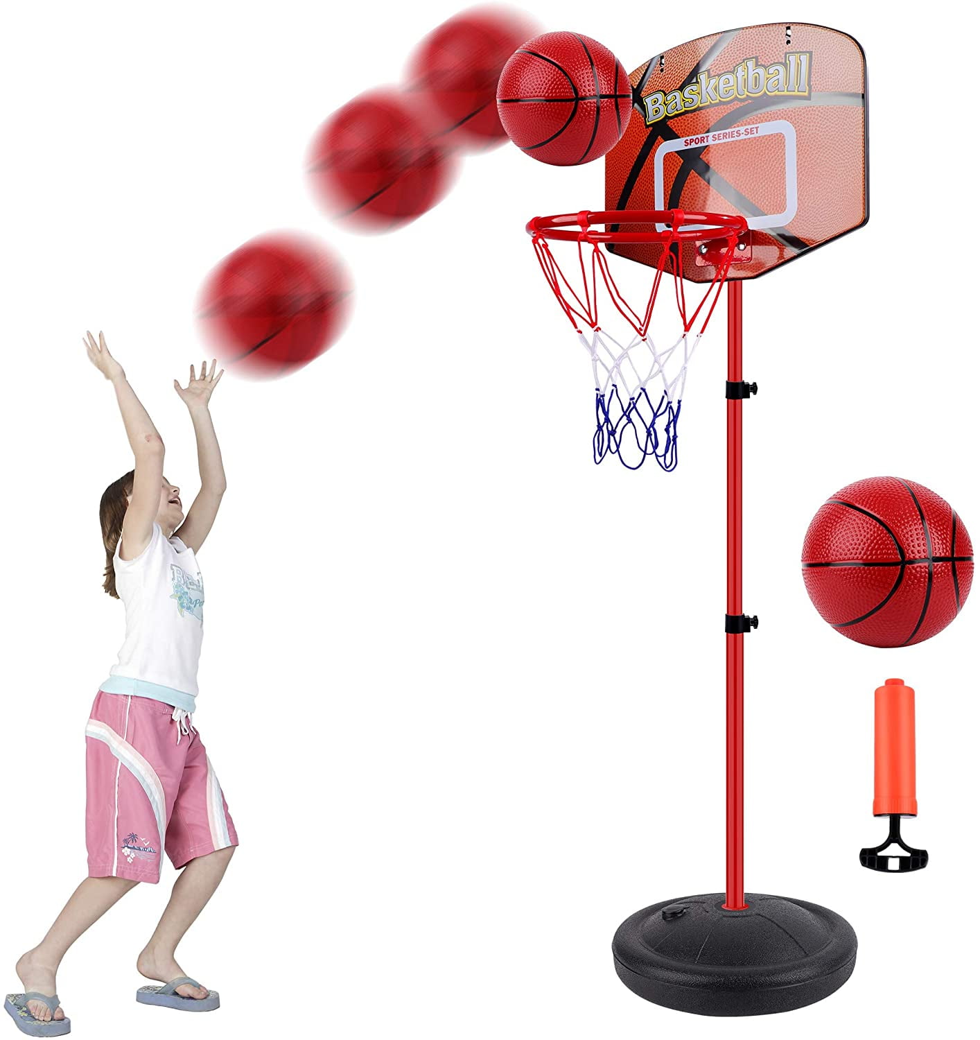 FiGoal Portable Basketball Hoop for Kids for Indoor Outdoor Age 3-12 ...