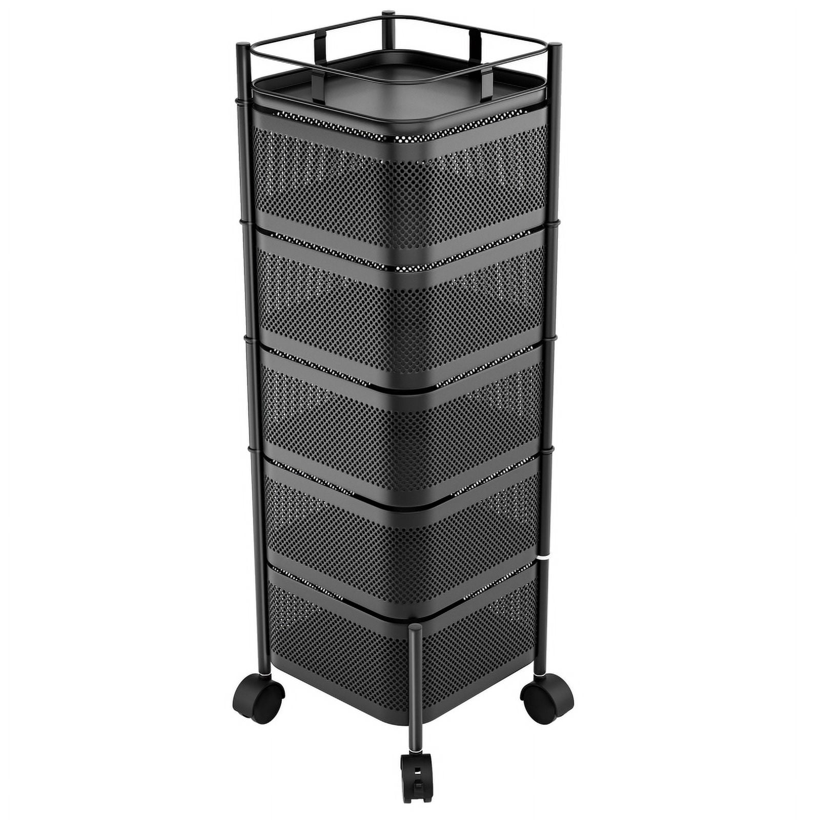 Fiabour 5-Layer Kitchen Trolley,Kitchen Storage Cart,Kitchen Trolley on ...
