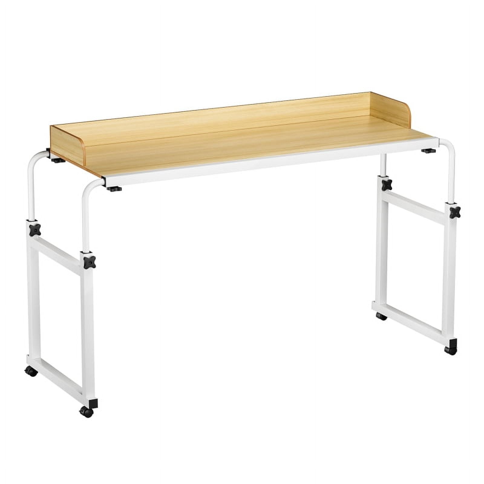 Fiabour Bed Table,120x40CM 140x50CM Height Adjustable Overbed Table ...