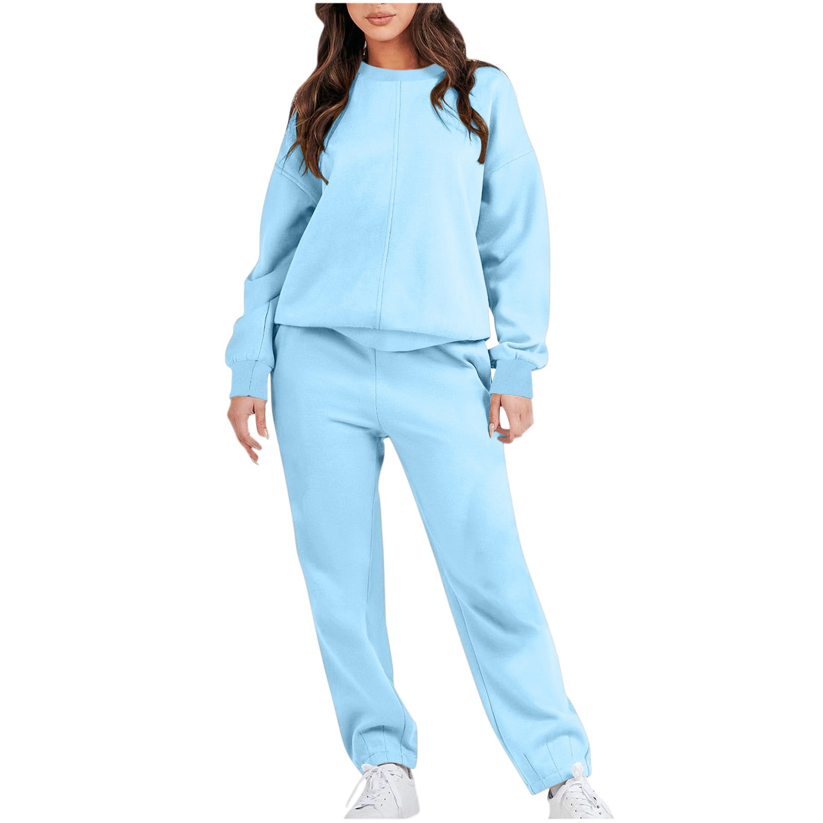 Fiaer,2 Piece Sets for Crew Neck Sweatshirts and Sweatpants,Womens ...