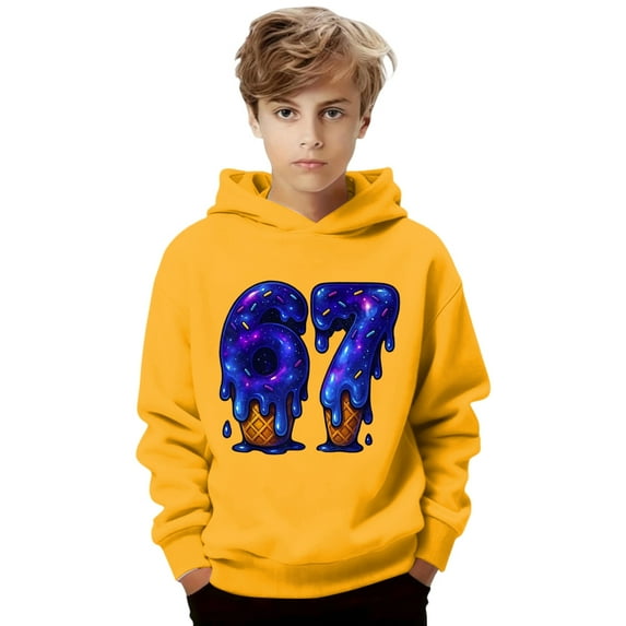 Fiaer 67 Ice Cream Drip Meme Funny Six Seven Gen Alpha Slang Pullover ...