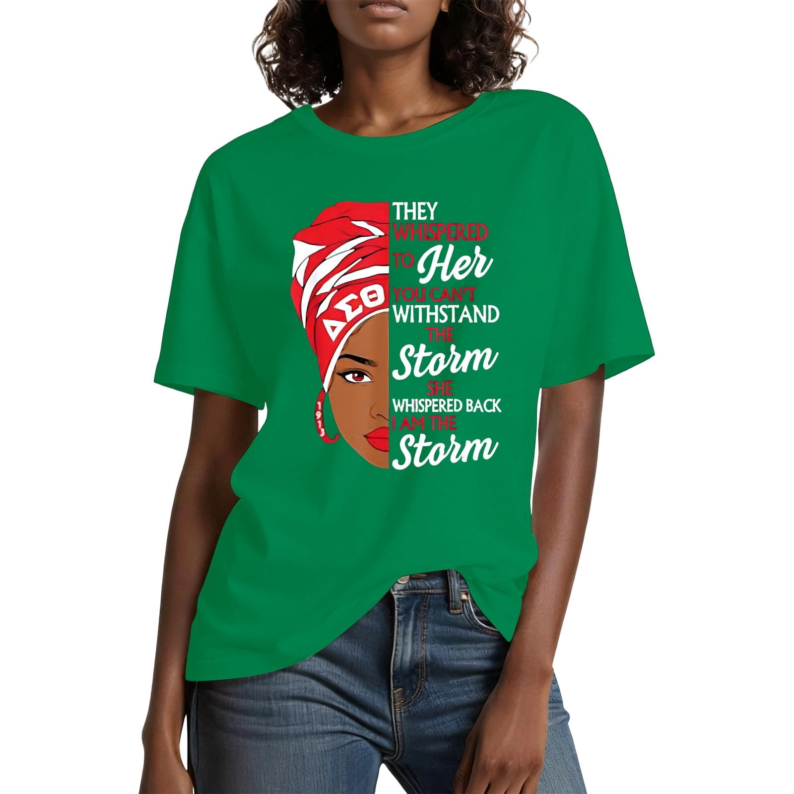 Fiaer African Black Month T-Shirt for Women Casual Short Sleeve Tops ...