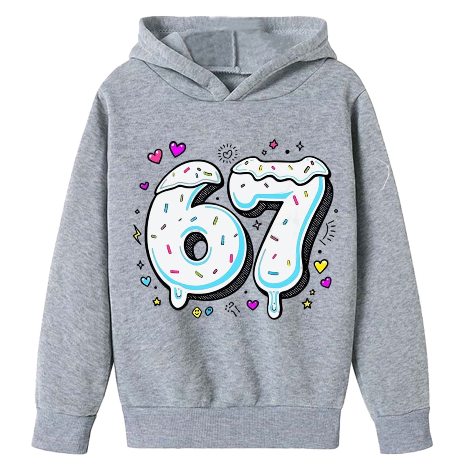Fiaer Funny Slang Six Seven Hoodies for Boys Girls 6 7 Meme 67 Ice ...