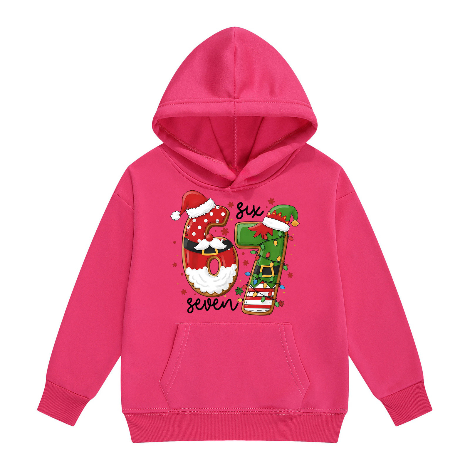 Fiaer Girls Boys Funny 67 Meme Gen Alpha Slang Hoodies for Kids Six ...