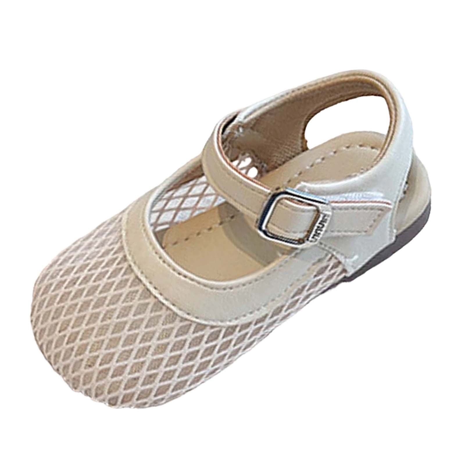 Fiaer Girls Mary Jane Dress Shoes Mesh Ballet Flats Buckle Strap Comfy ...