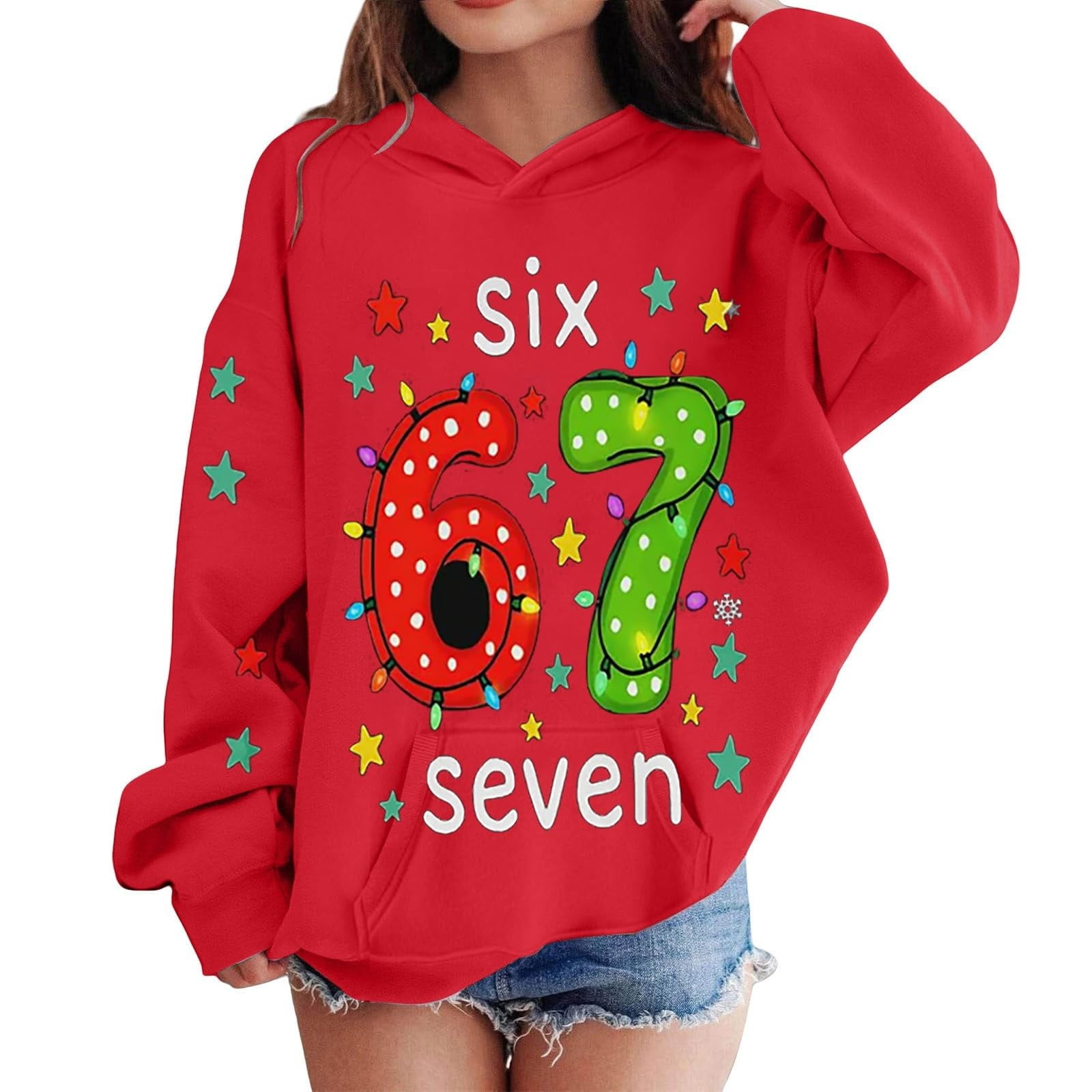 Fiaer Kids 67 Hoodie Girls Boys Sweatshirt Six Seven Youth Funny ...