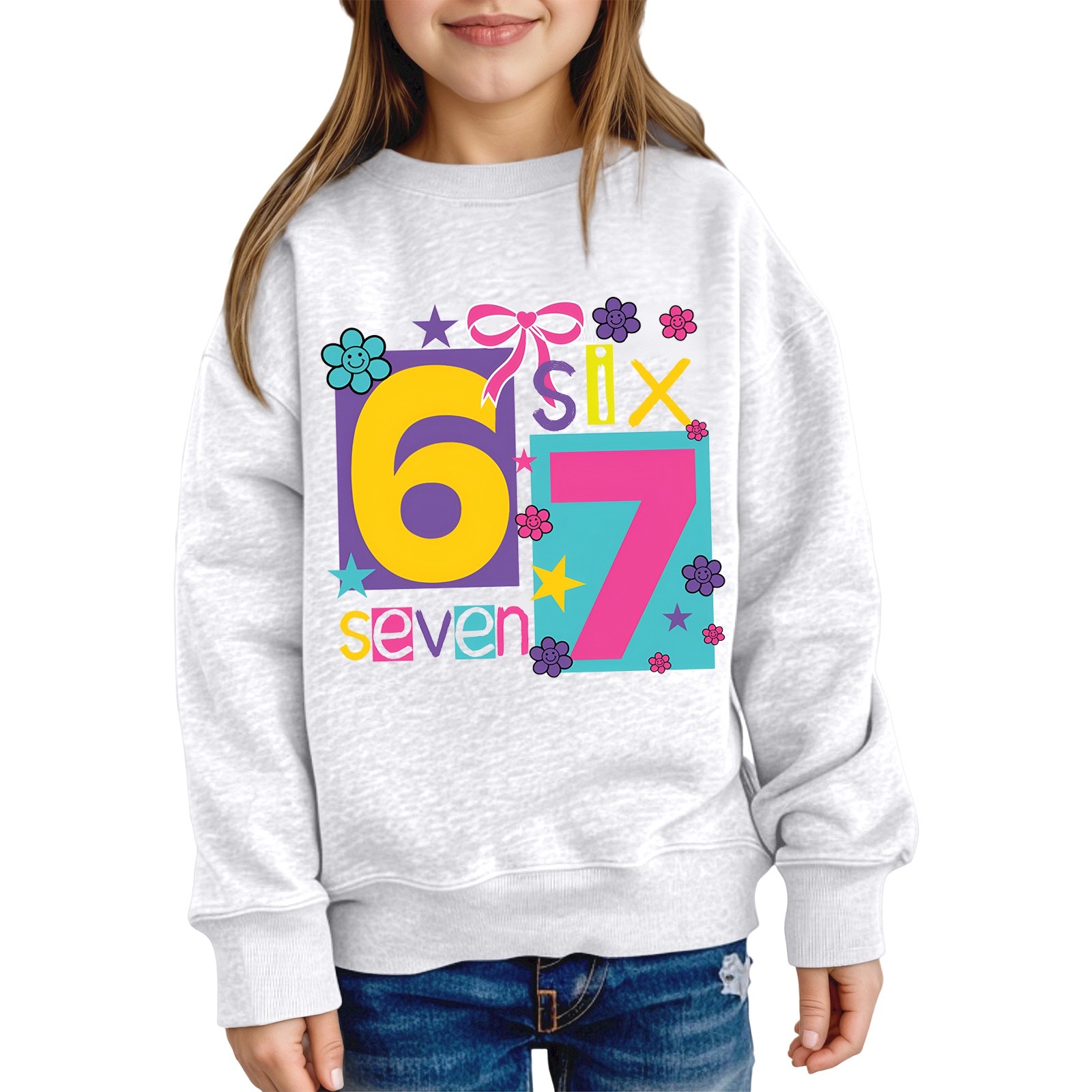 Fiaer Kids Six Seven 67 Team Sports Funny Meme 67 6 7 Trend Boys Girls ...