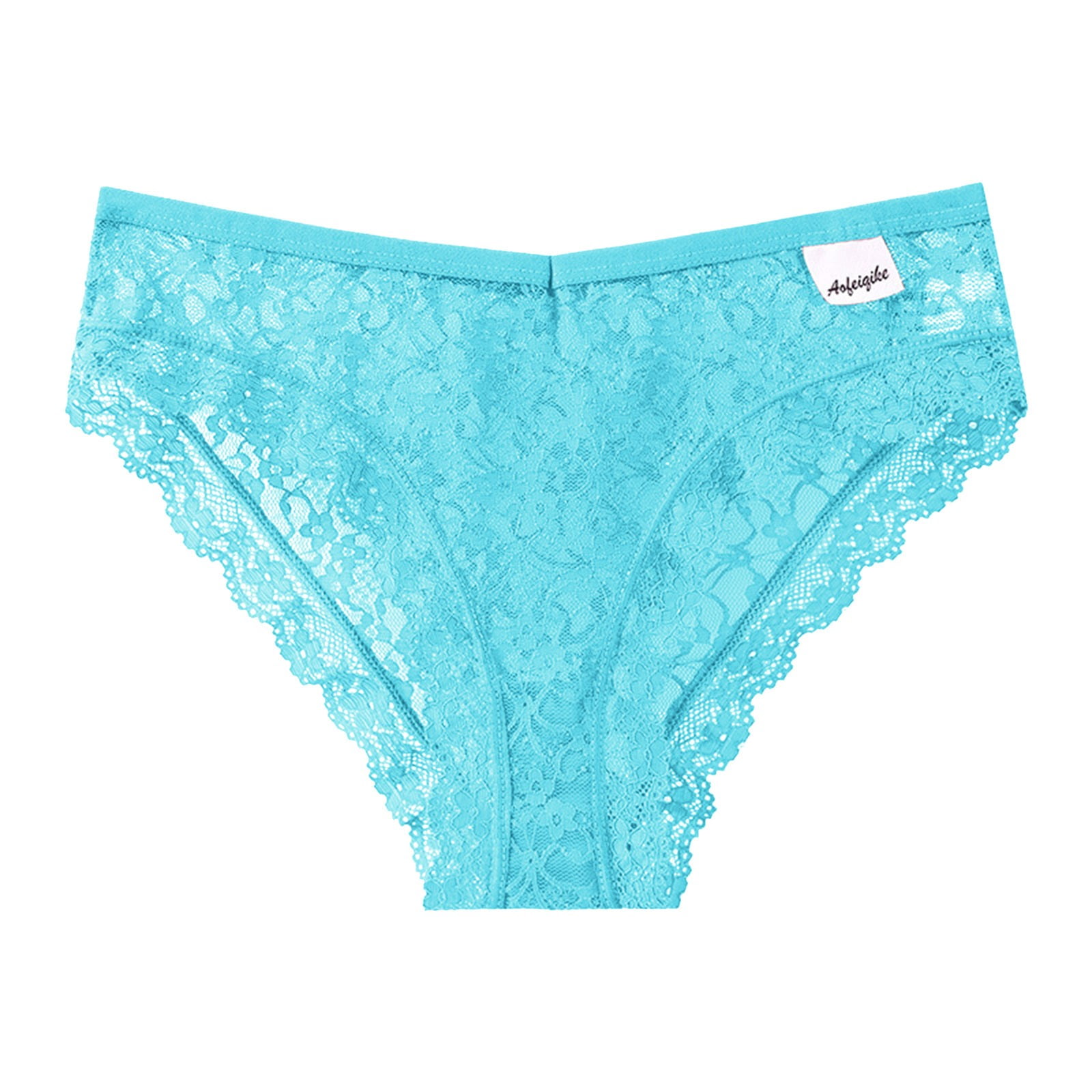 Fiaer Lace Panties for Women Cheeky High Cut Underwear Solid Color ...