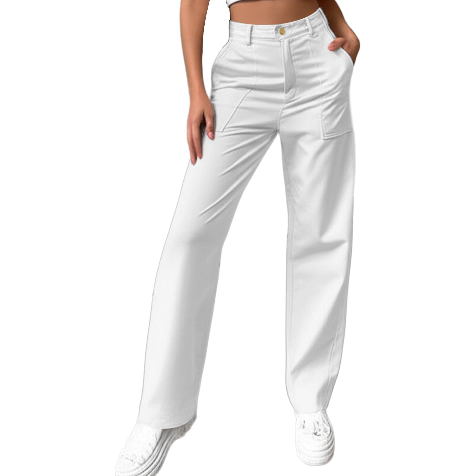 Fiaer,Plus Size Dressy Pants for Women,Women's High Waist Cargo Baggy ...