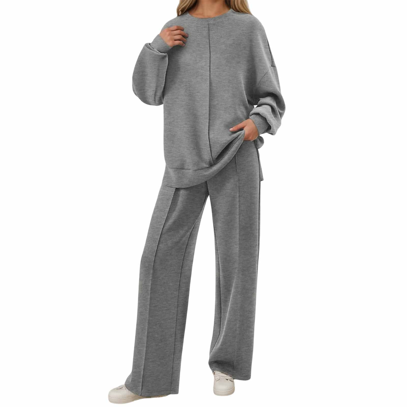 Fiaer ,Plus Size Loungewear Sets for Women ,Womens Crew Neck Pullovers ...