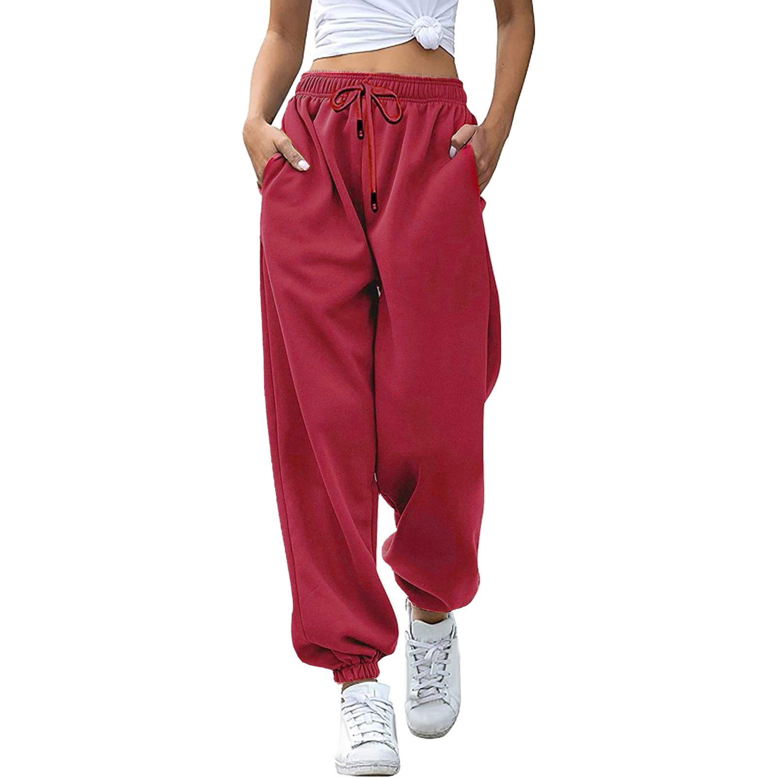 Fiaer,Women's Sweatpants Casual Drawstring Sweat Pants Workout Athletic ...